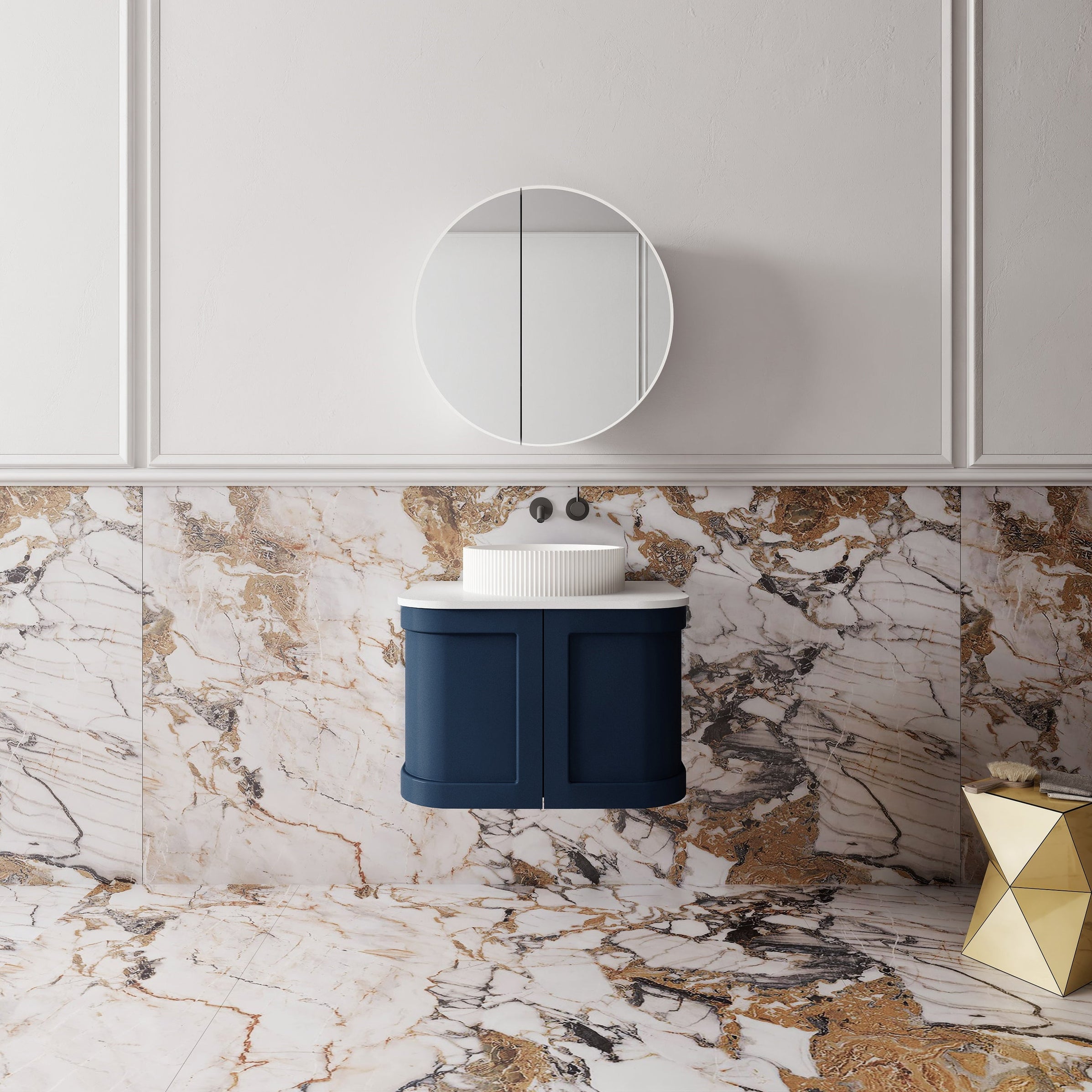 Westminster Curved Wall Hung Vanity — Tile House